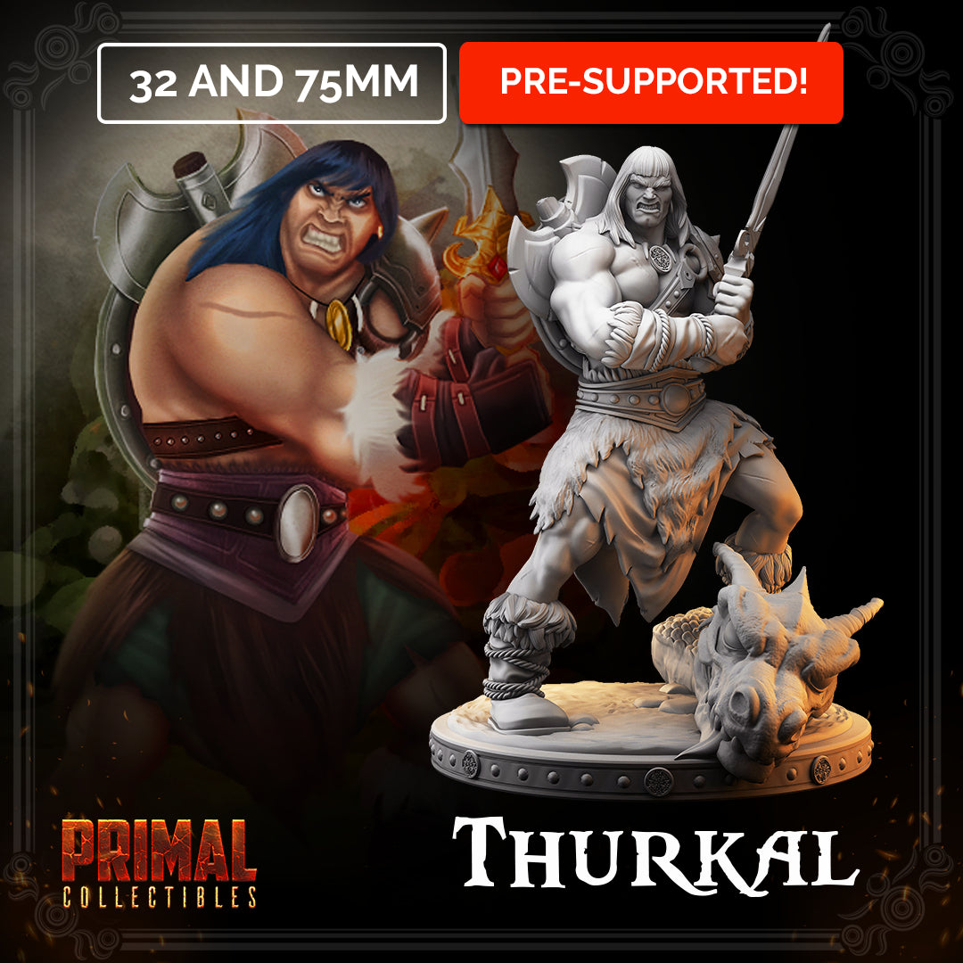 Barbarian - Thurkal - MASTERS OF DUNGEONS QUEST - Primal Collectibles – HammerLine
