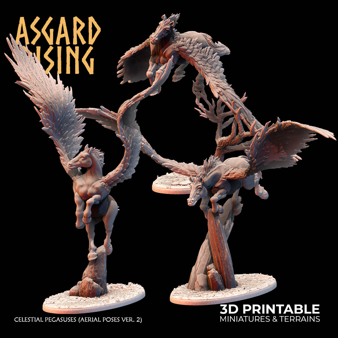 Celestial Pegasuses (Aerial Poses ver. 2) - Asgard Rising – HammerLine