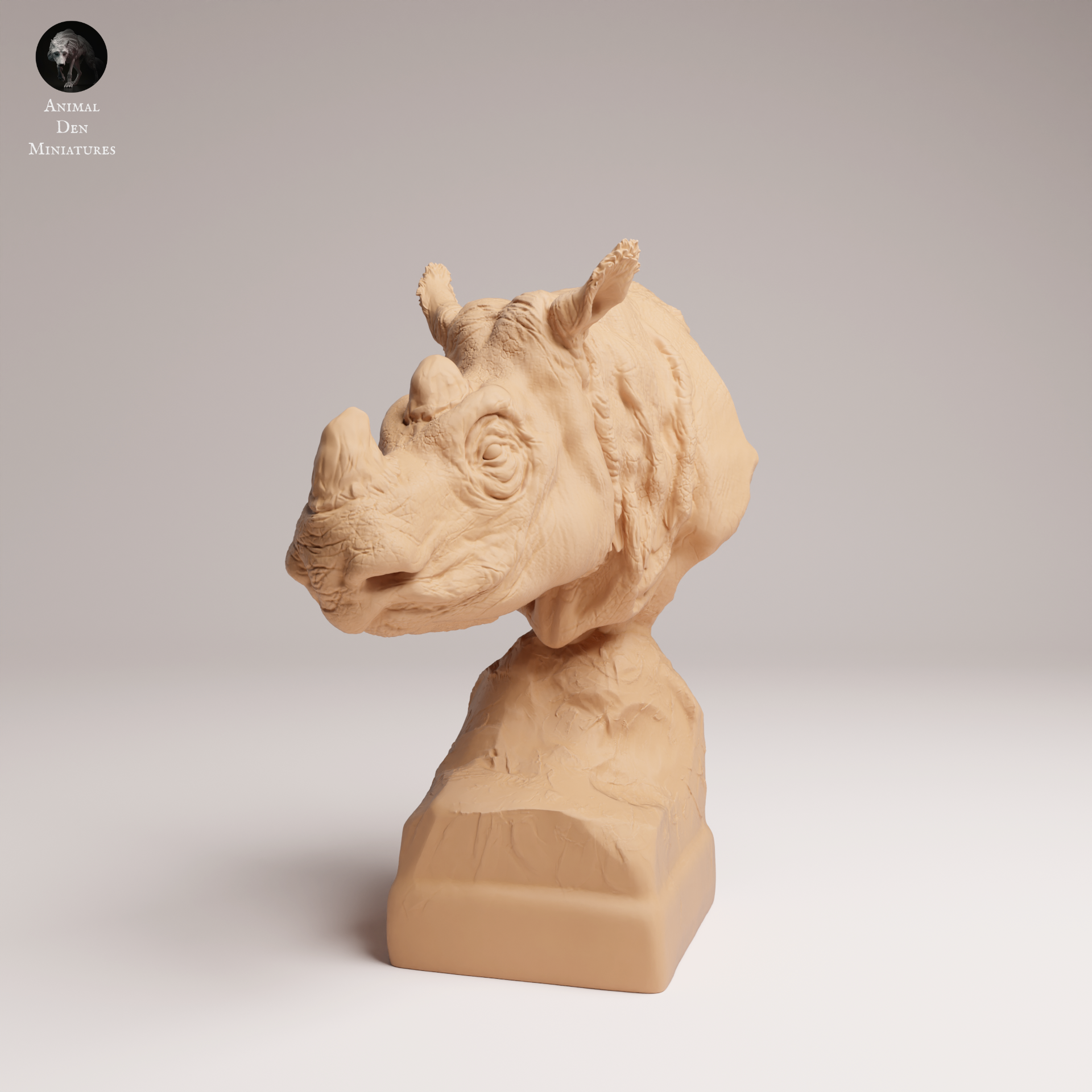 Sumatran Rhino Male Bust - Animal Den Miniatures – HammerLine