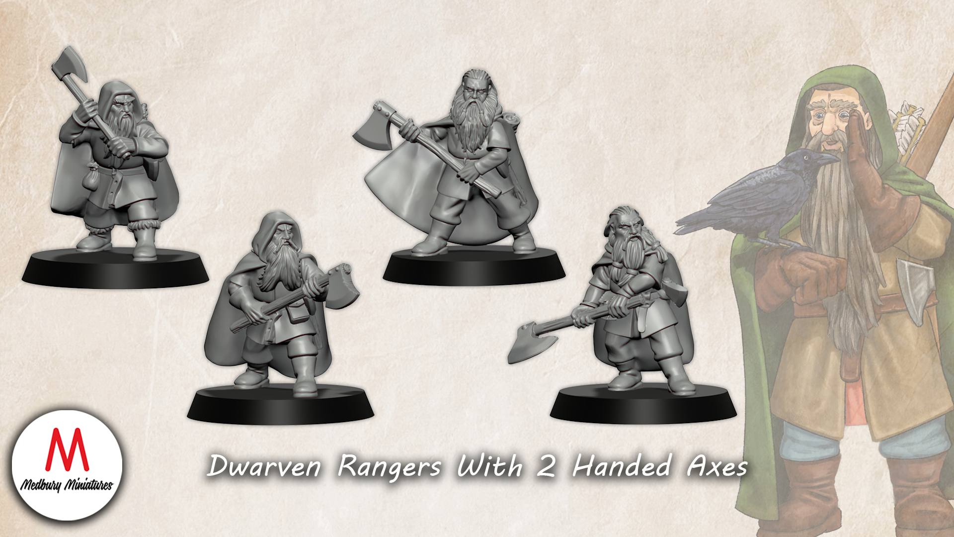 Dwarven Rangers with Two Handed Axes - Medbury Miniatures – HammerLine