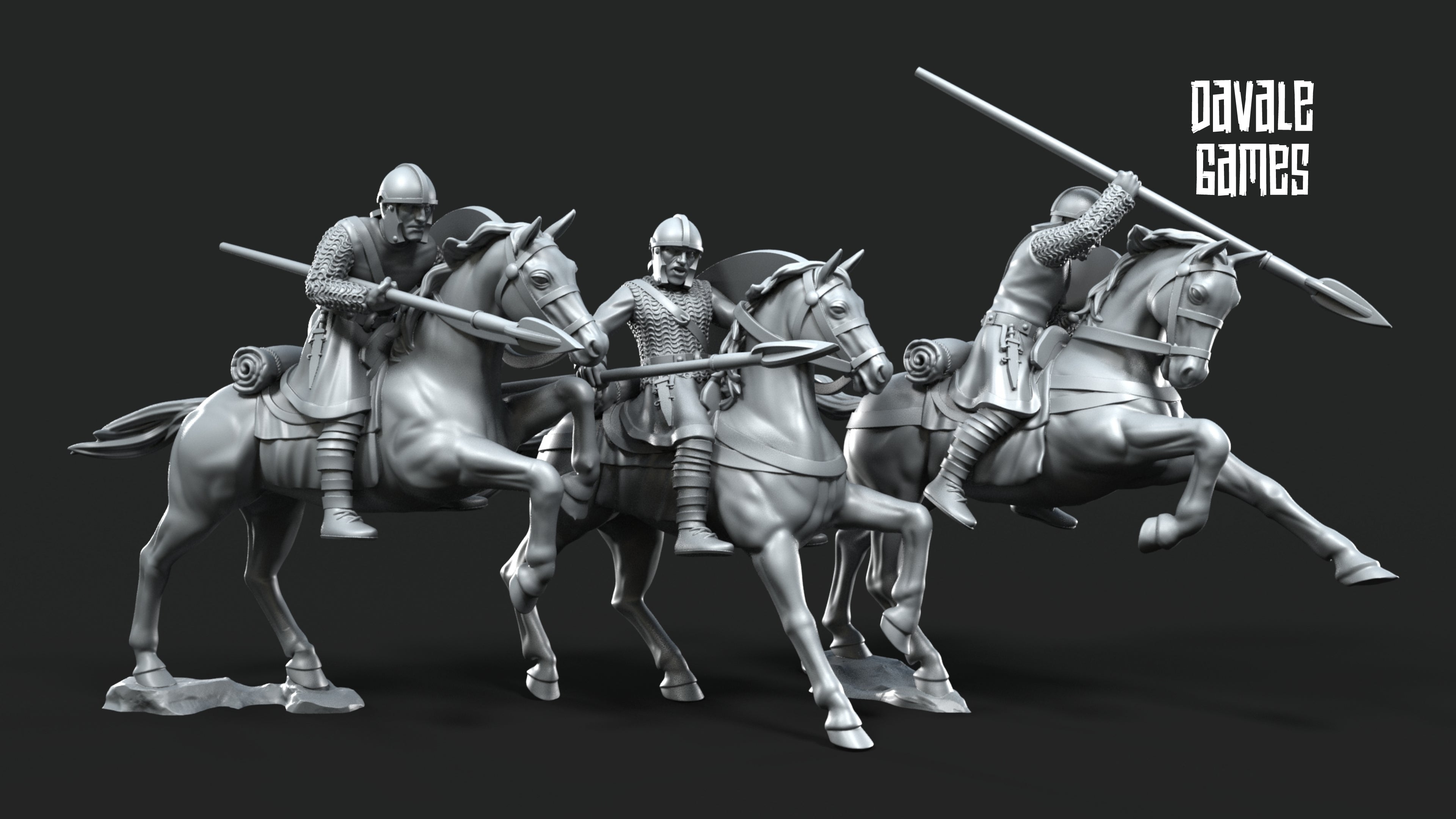 3x Roman Cavalry with Spears - Davale Games – HammerLine