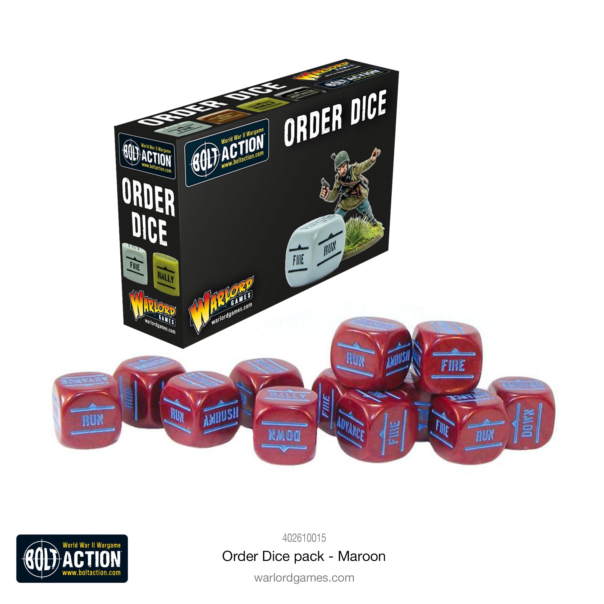 Bolt Action: Orders Dice Pack - Maroon – HammerLine