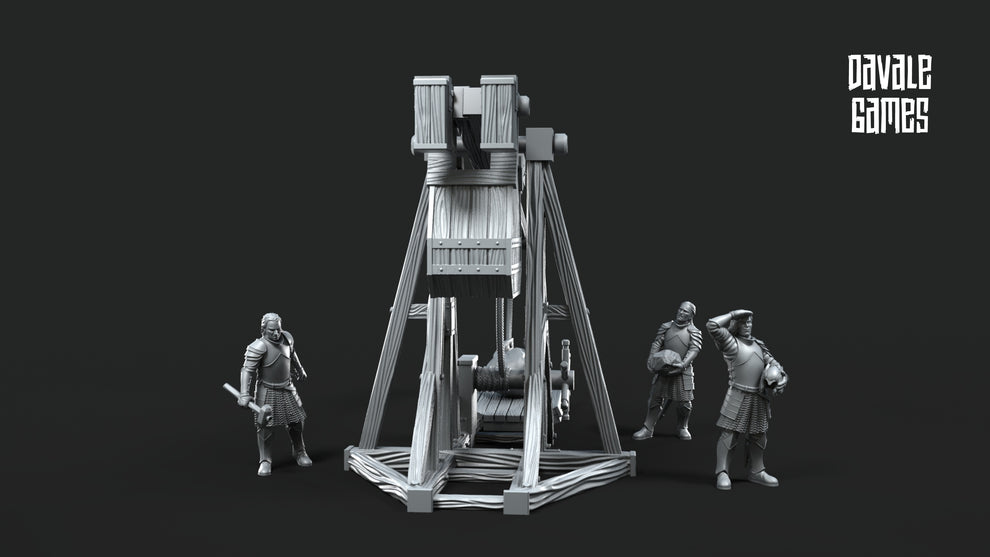 Grey Castle Trebuchet with Crew - Grey Castle - Davale Games (With Dot ...