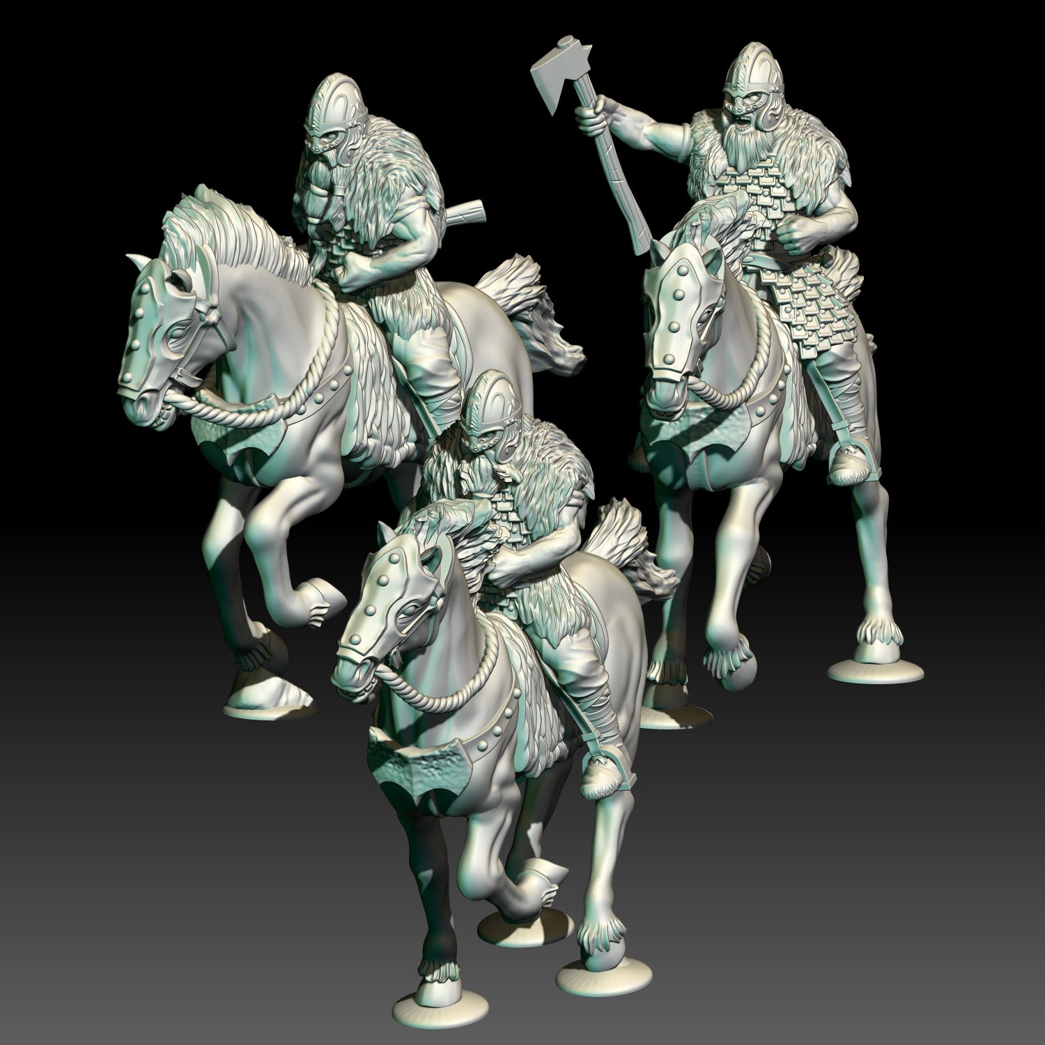 3x Armoured Wildmen/Hillmen Riders - KzK Minis – HammerLine