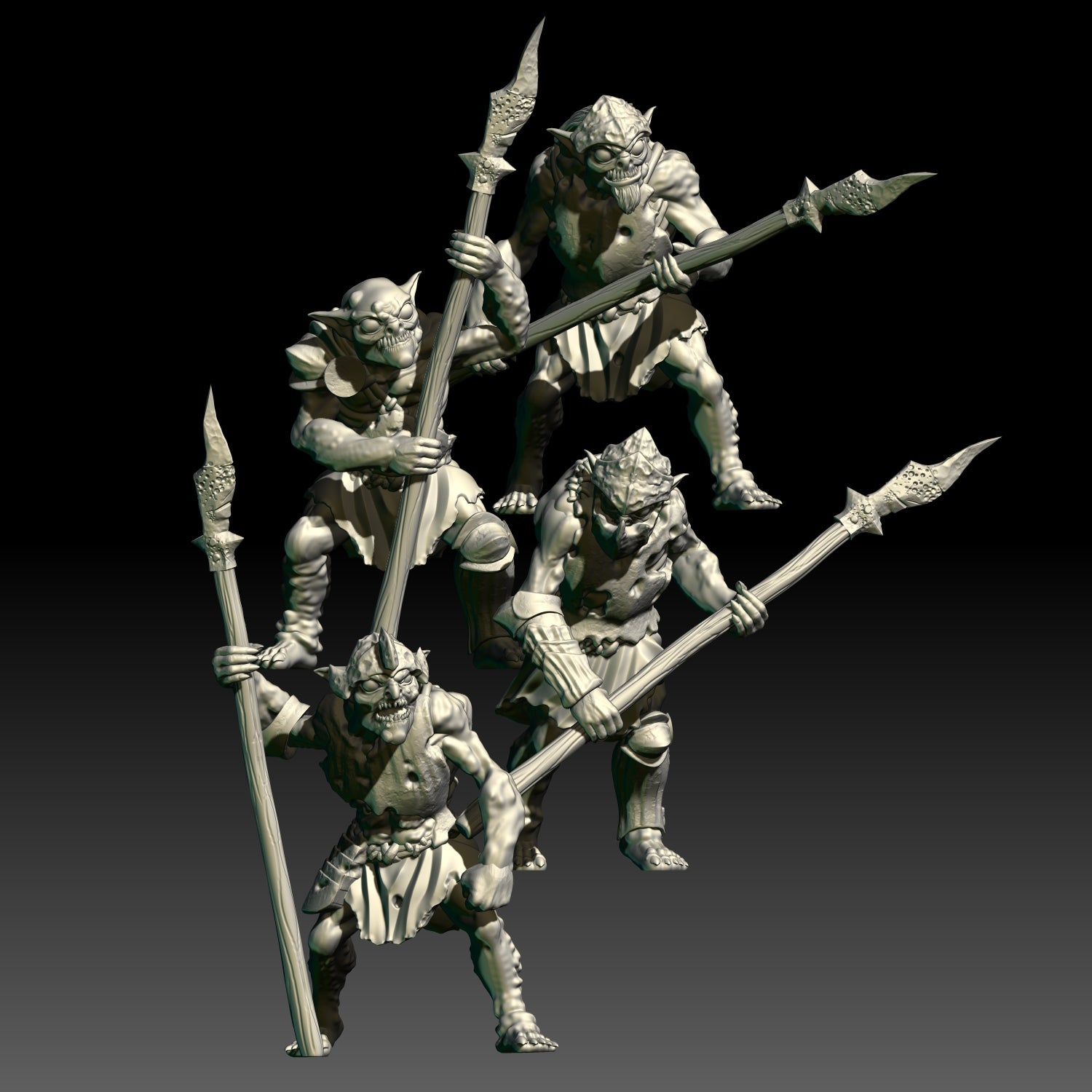 Troglodyte Spear Warriors - KzK Minis – HammerLine