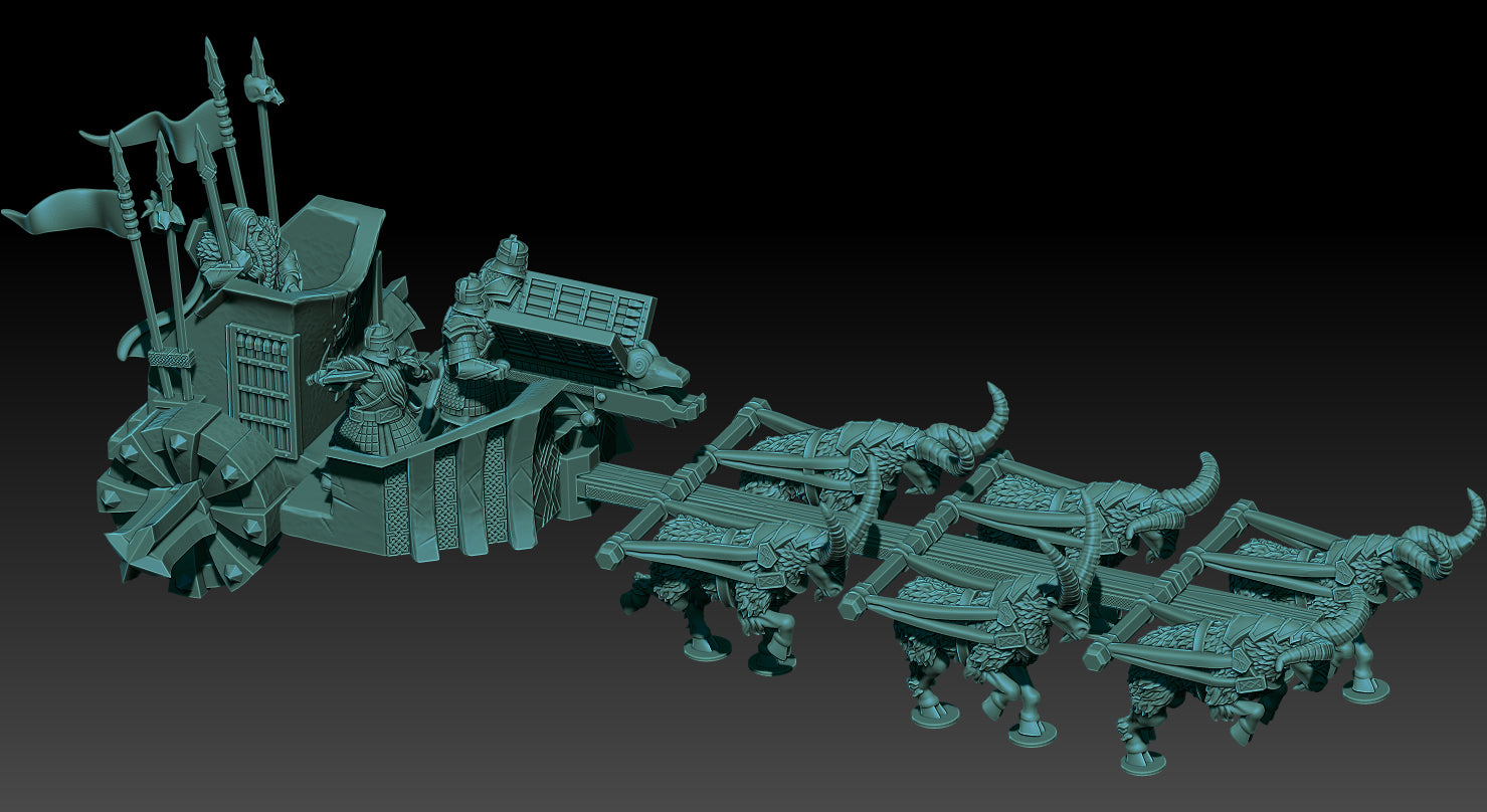 Dwarf Chariot and Crew - KzK Minis – HammerLine