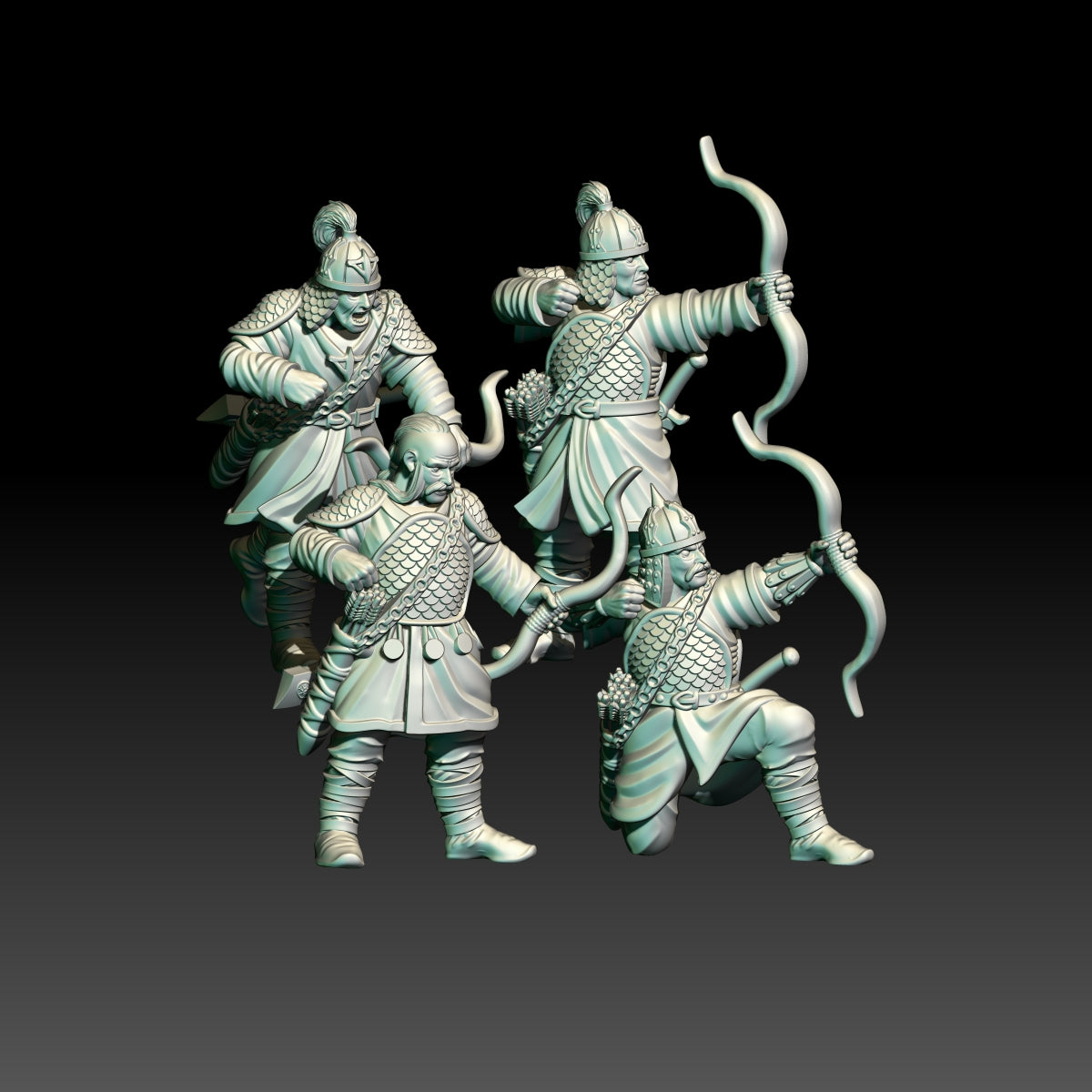 Chariot Rider Archers on Foot - KzK Minis – HammerLine