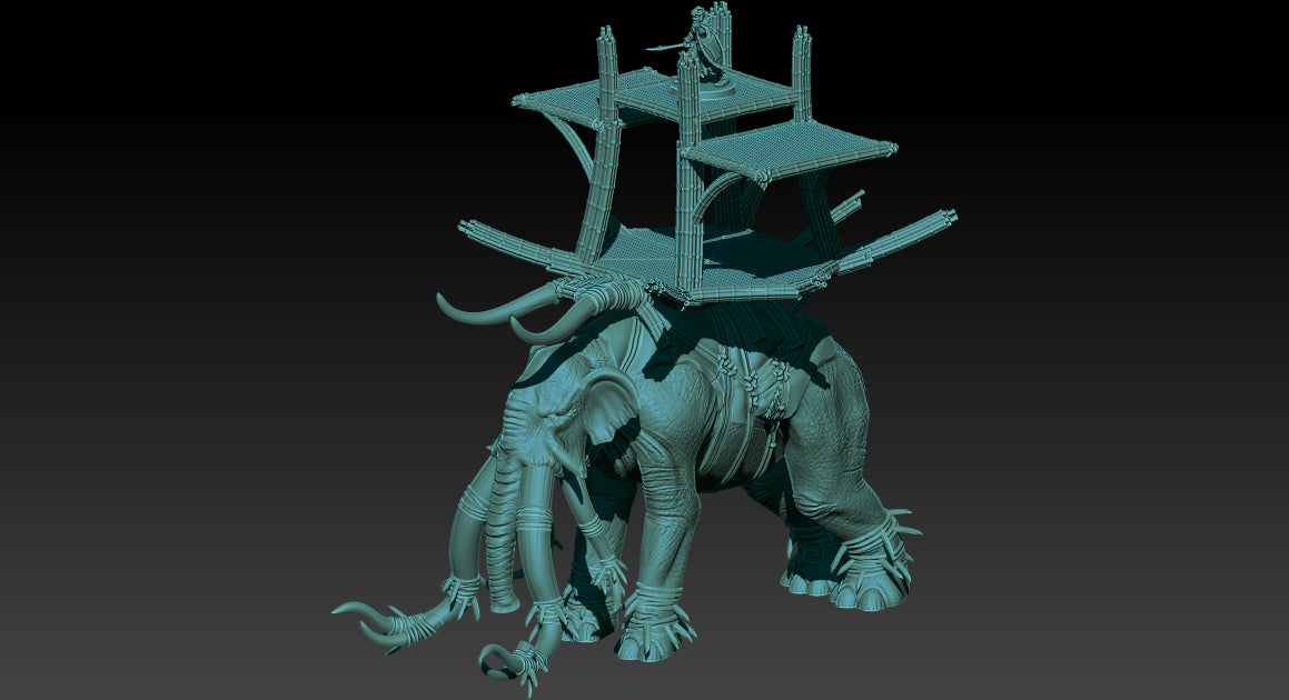 Far South Tribes War Elephant - KzK Minis – HammerLine