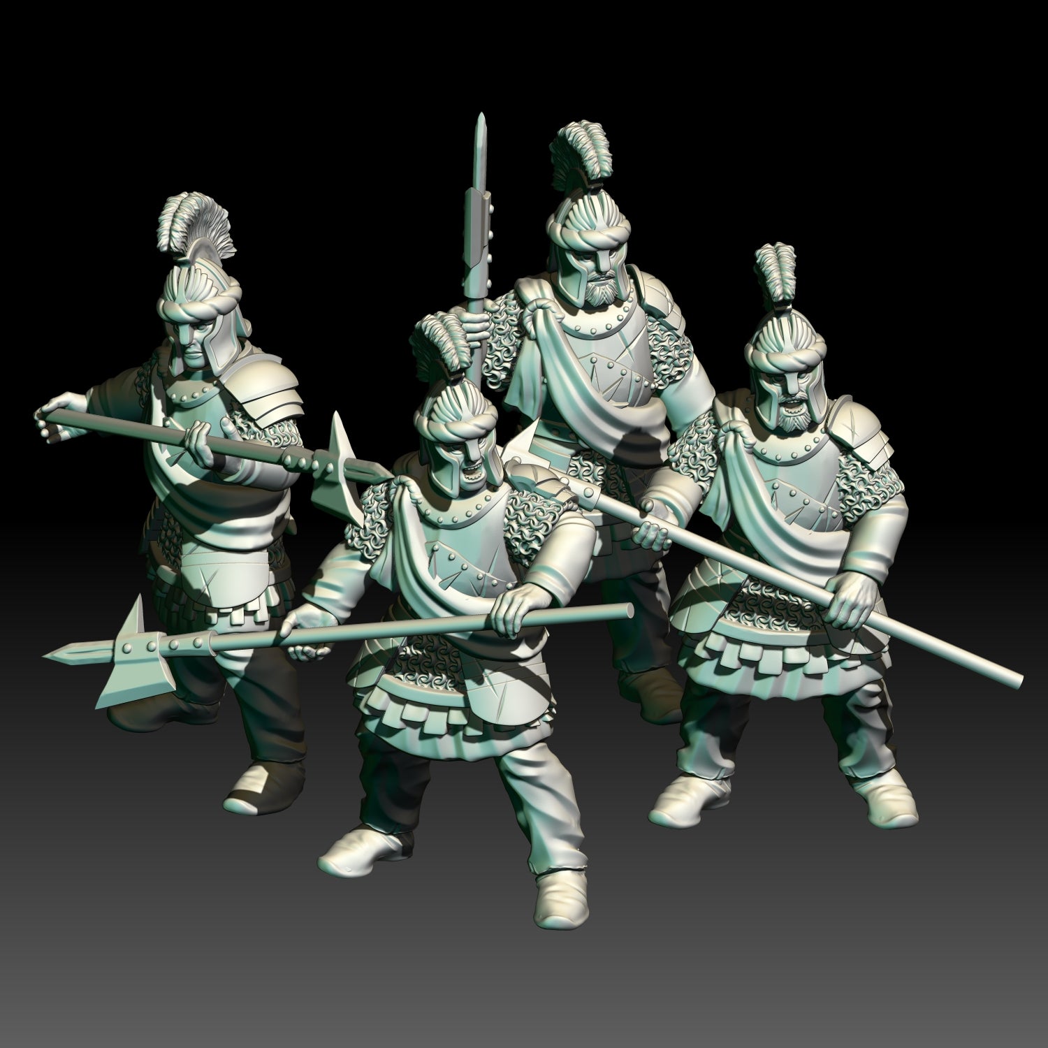 4x Prince Guard with Halberd - KzK Minis – HammerLine