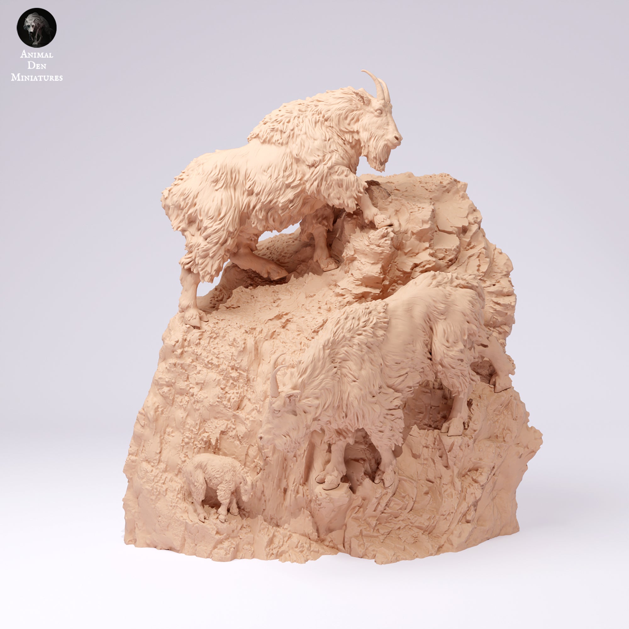 Rocky Mountain Goats on Cliff - Animal Den Miniatures – HammerLine