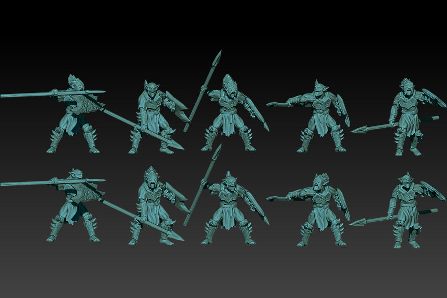 Goblins with Spears and Shields - KzK Minis – HammerLine