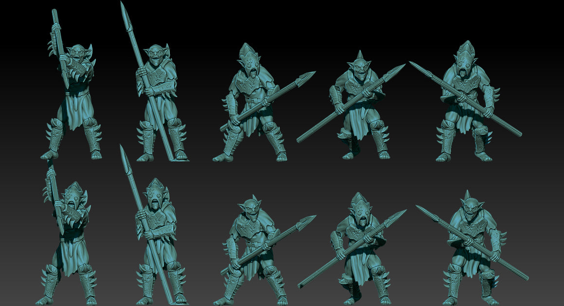 Goblins with Spears - KzK Minis – HammerLine