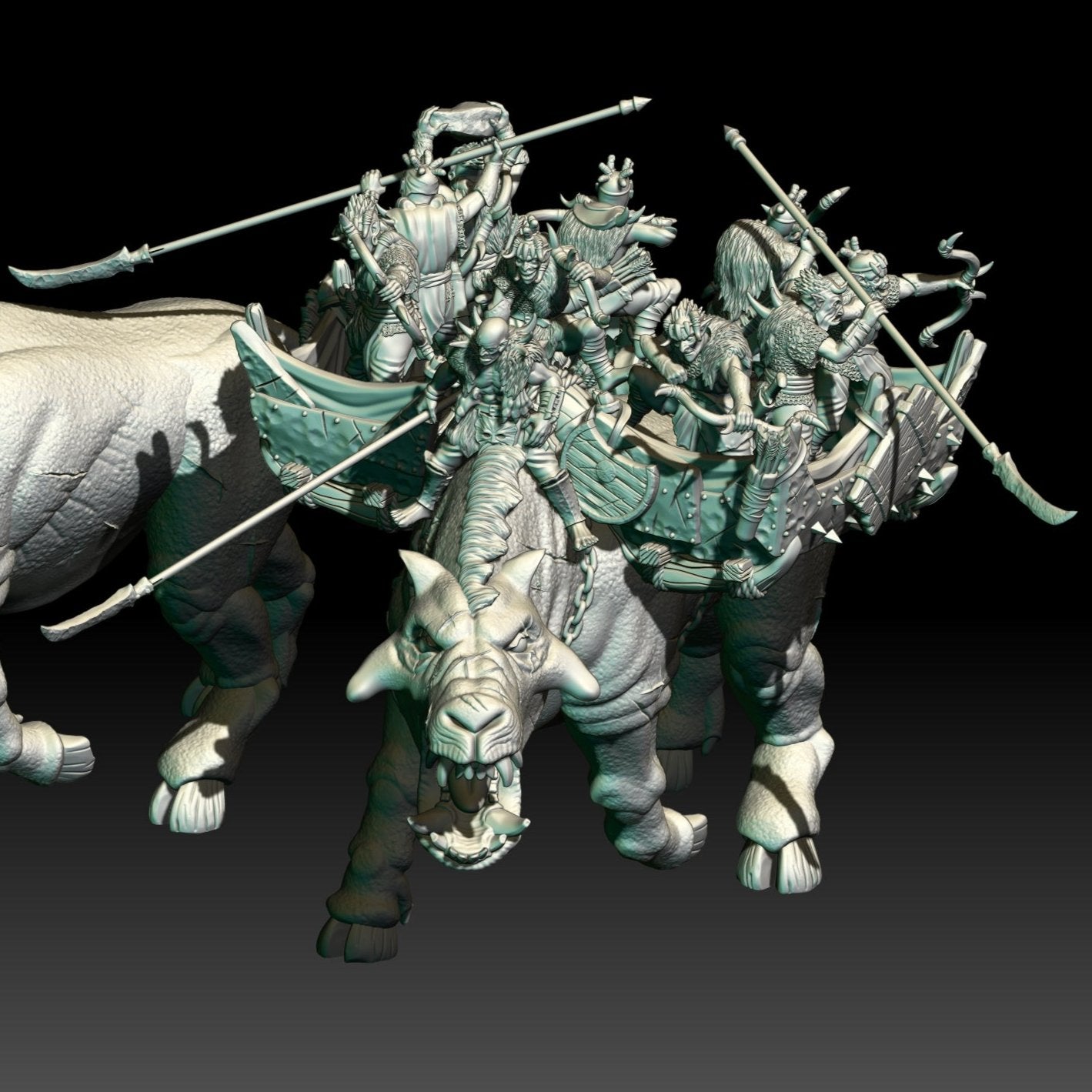 War Beast of the North with 10x Orc Riders - KzK Minis – HammerLine