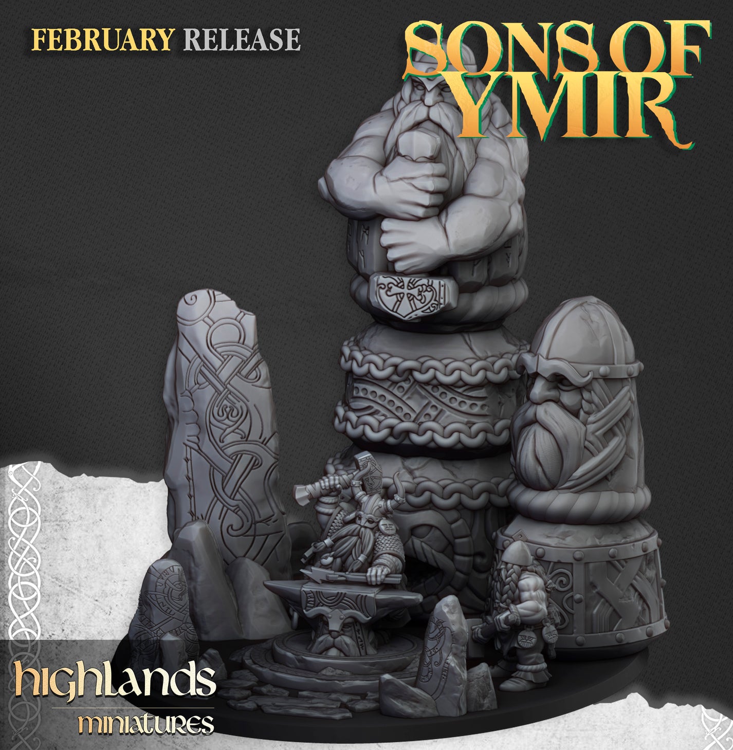 Ancient Dwarf Forge and Great Dwarf Runemaster - Highlands Miniatures ...